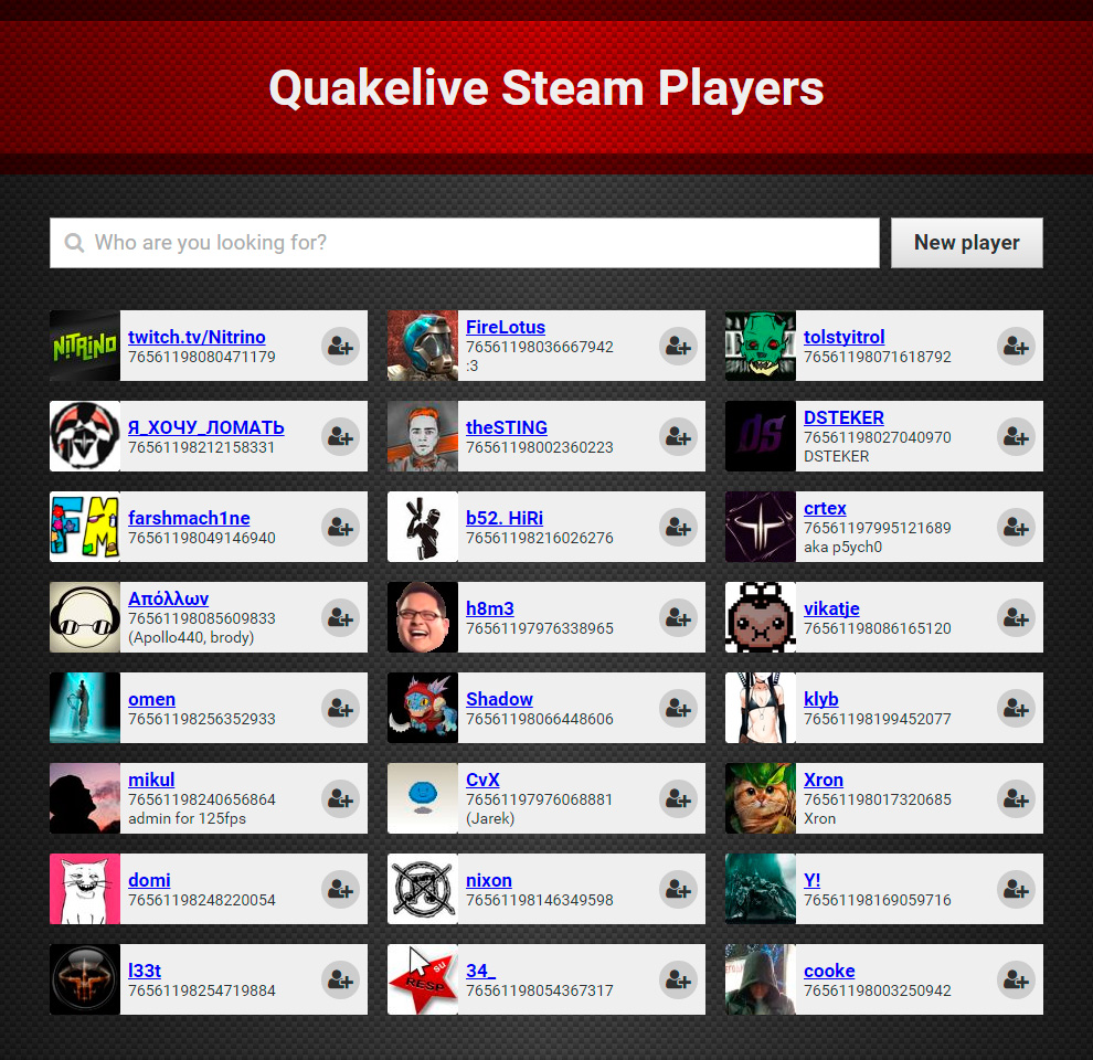 Quake Steam Players